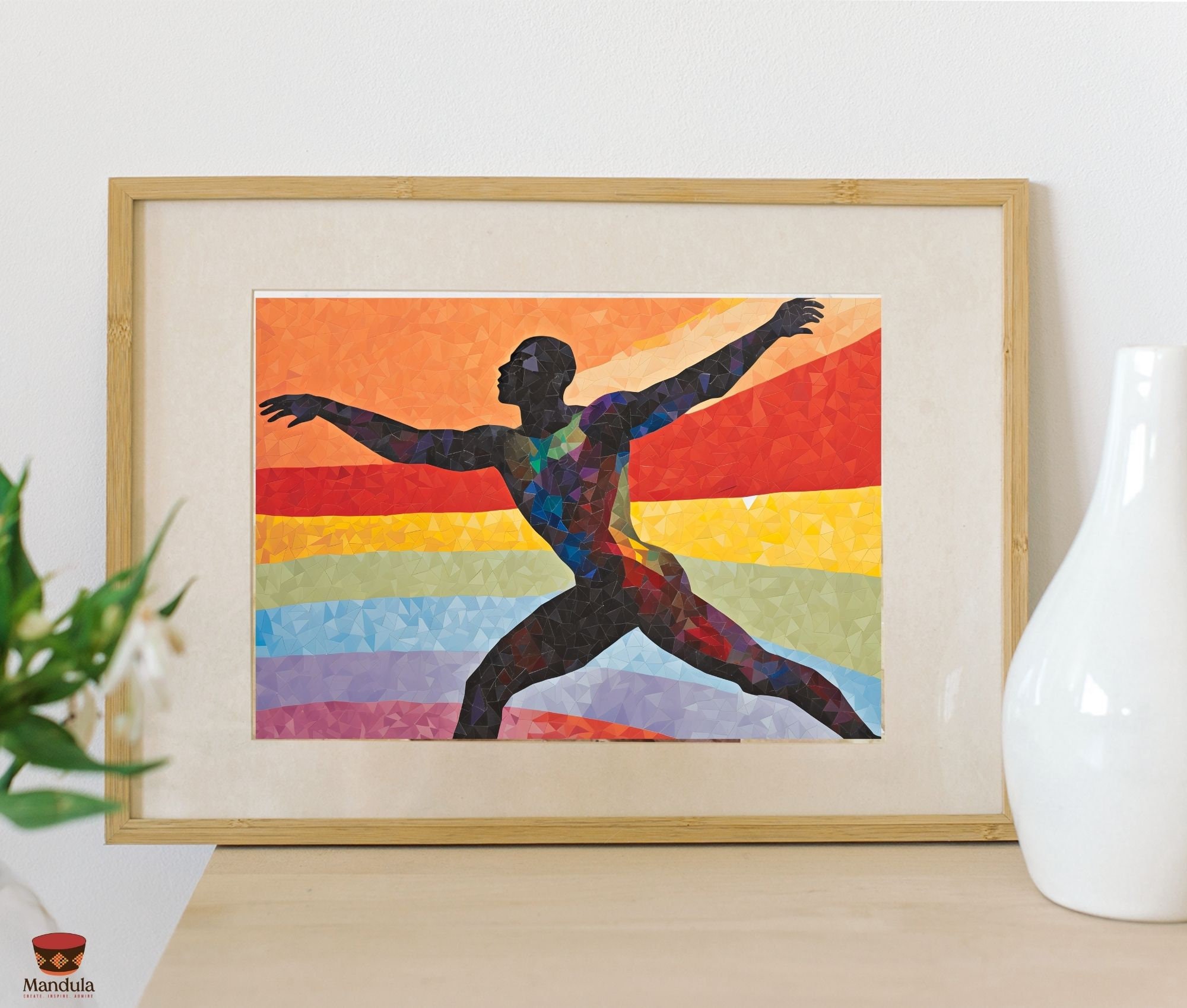Digital Printable: Larger-than-life African American Athlete Strength ...
