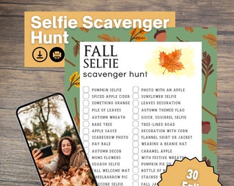 Happy Thanksgiving Selfie Scavenger Hunt Fall Harvest - Etsy