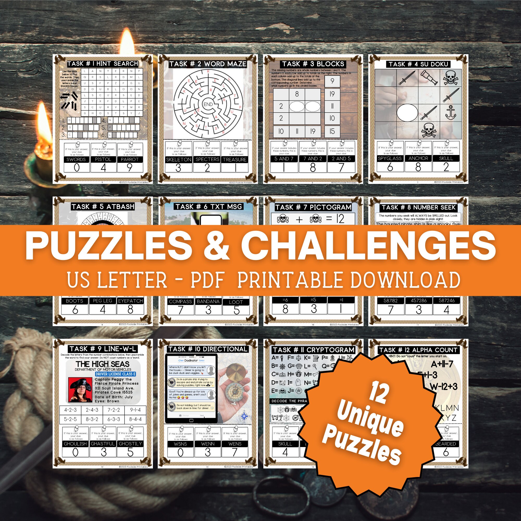 Haunted Pirate Ship Escape Room, Birthday Escape Room Game, Halloween ...