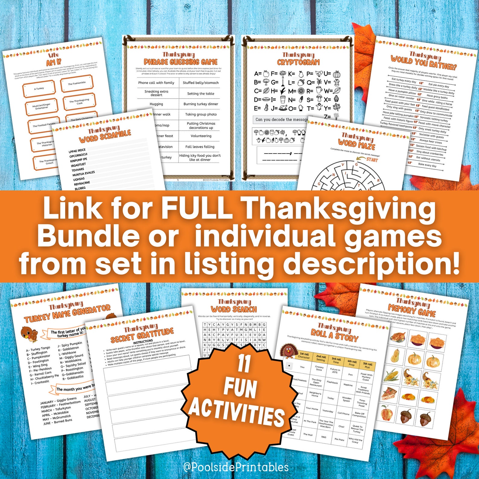 Thanksgiving Who Am I? Guessing Game, Game Printable, Thanksgiving Game ...