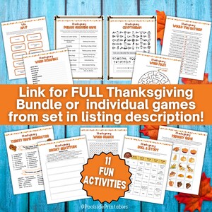 Thanksgiving Who Am I? Guessing Game, Game Printable, Thanksgiving Game ...