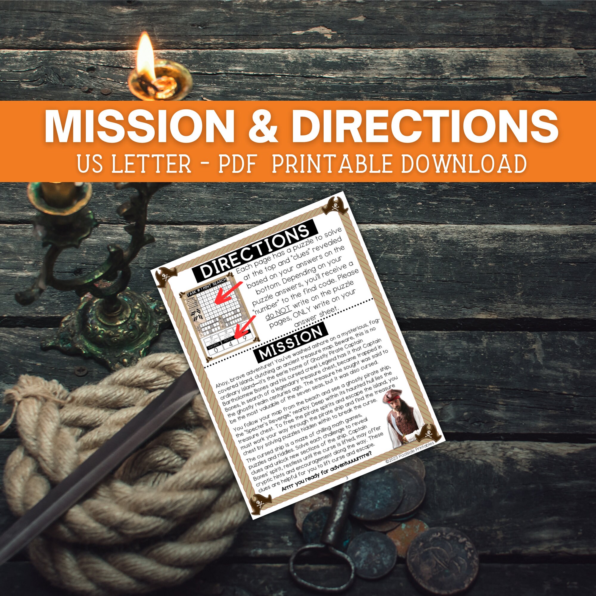 Haunted Pirate Ship Escape Room, Birthday Escape Room Game, Halloween ...