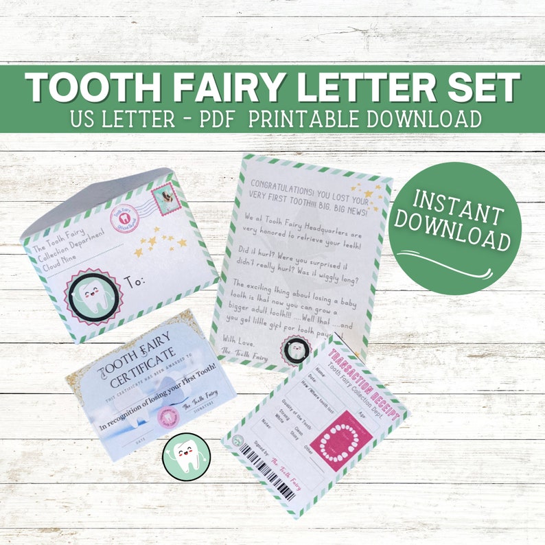 Tooth Fairy Letter Bundle With 12 Unique Letters DONE for YOU, First ...
