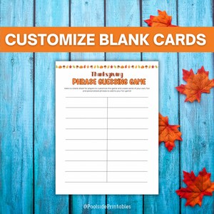 Thanksgiving Phrase Guessing Game, Thanksgiving Drawing Game ...