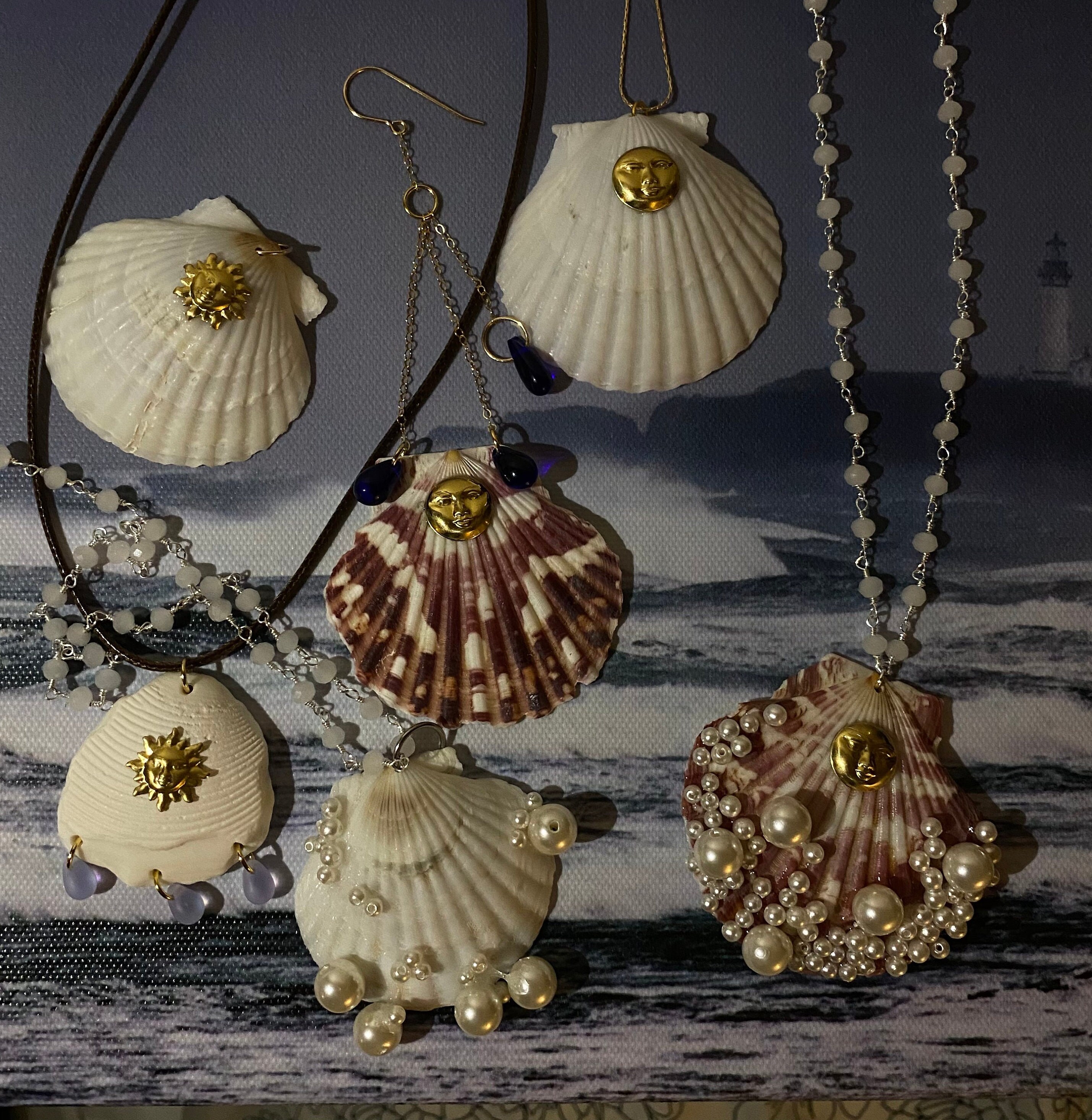 MERMAIDCORE Shell Goddess Necklace Renaissance Faire Statement Beachy ...