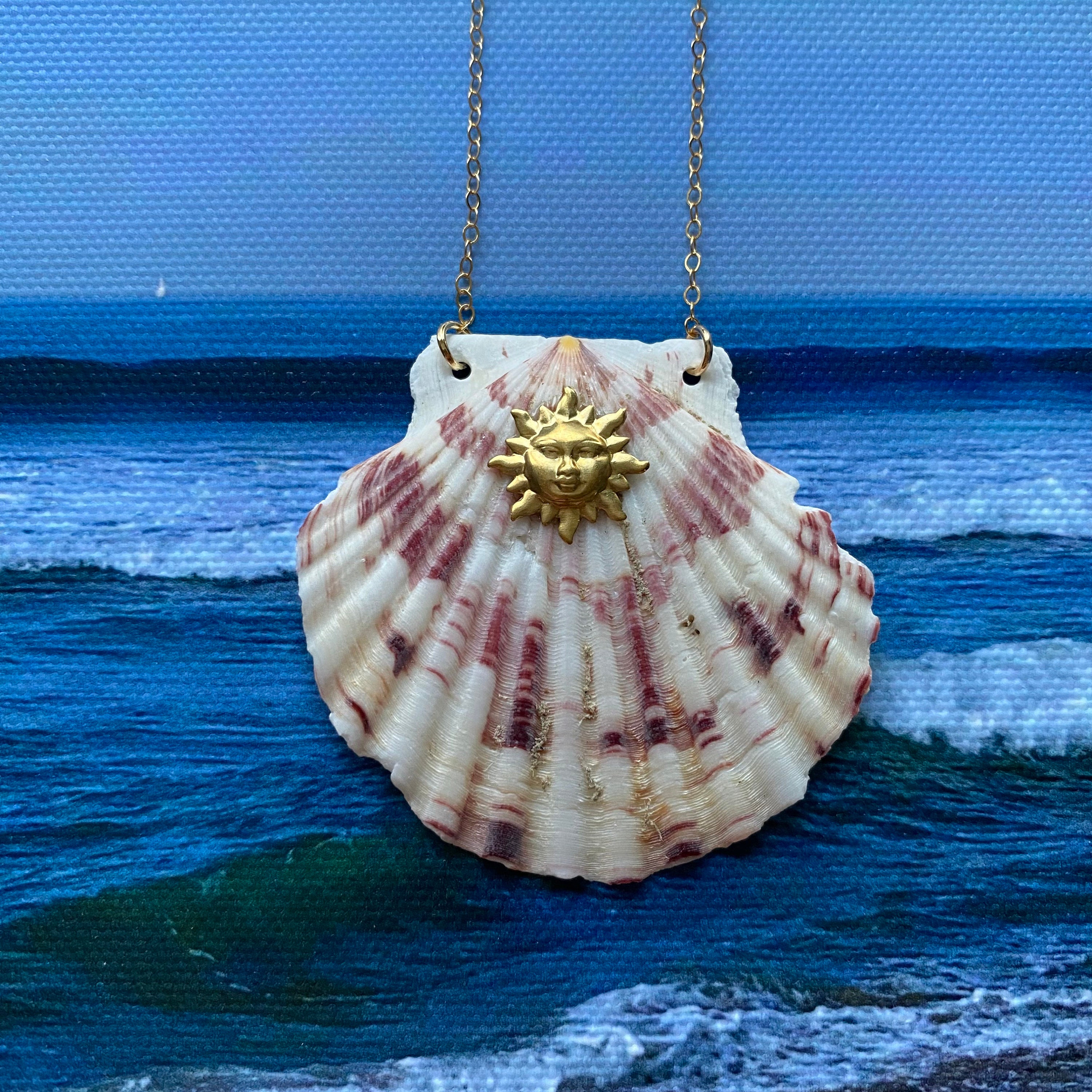 MERMAIDCORE Shell Goddess Necklace Renaissance Faire Statement Beachy ...