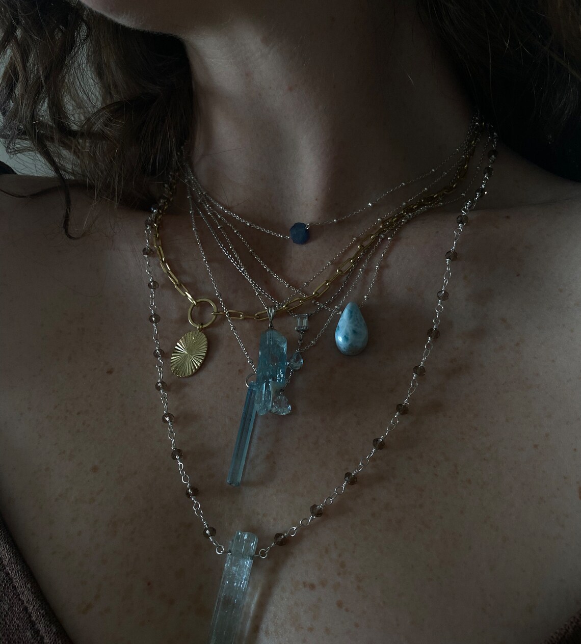 ONE OF A KIND | Purple Shell Sun Face Necklace | Gold Filled Satellite ...