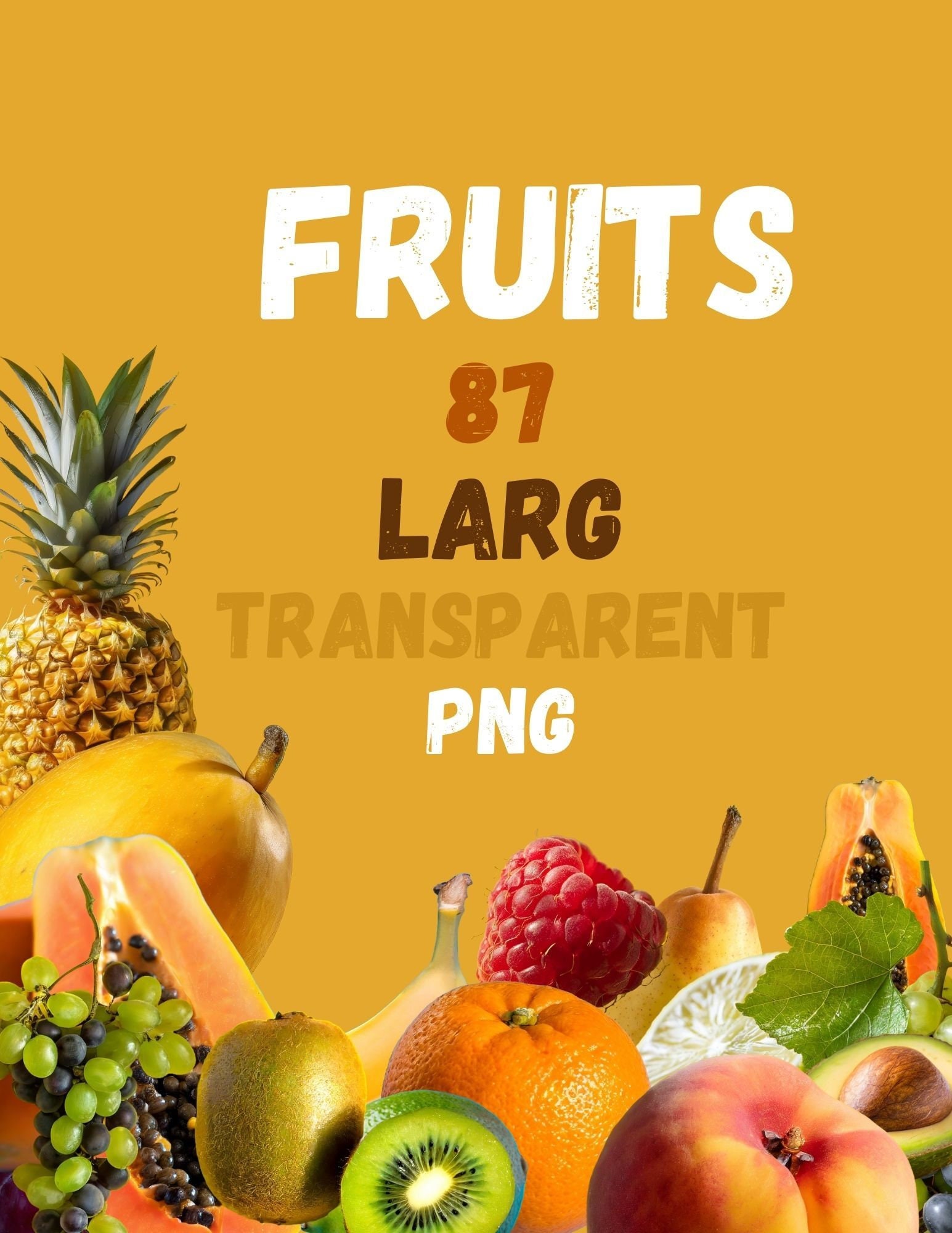 Fruits Clipart Fruits Bundle Commercial Use High Quality Transparent ...