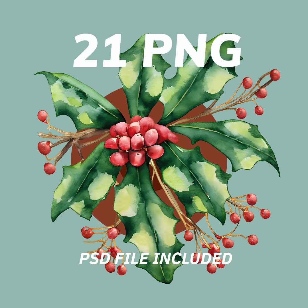 Cute Christmas Watercolor Clipart Bundle, Cute Santa Watercolor ...