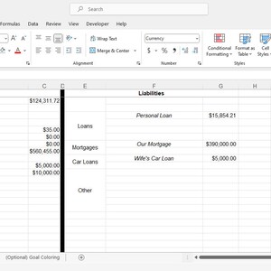 Net Worth Spreadsheet Template. Simple, Basic, Very Easy to Use. - Etsy