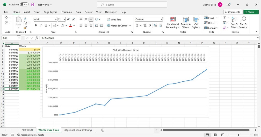 Net Worth Spreadsheet Template. Simple, Basic, Very Easy to Use. - Etsy