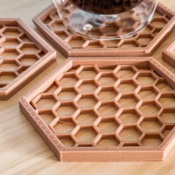 3d Printed Hexagon Coasters - Etsy