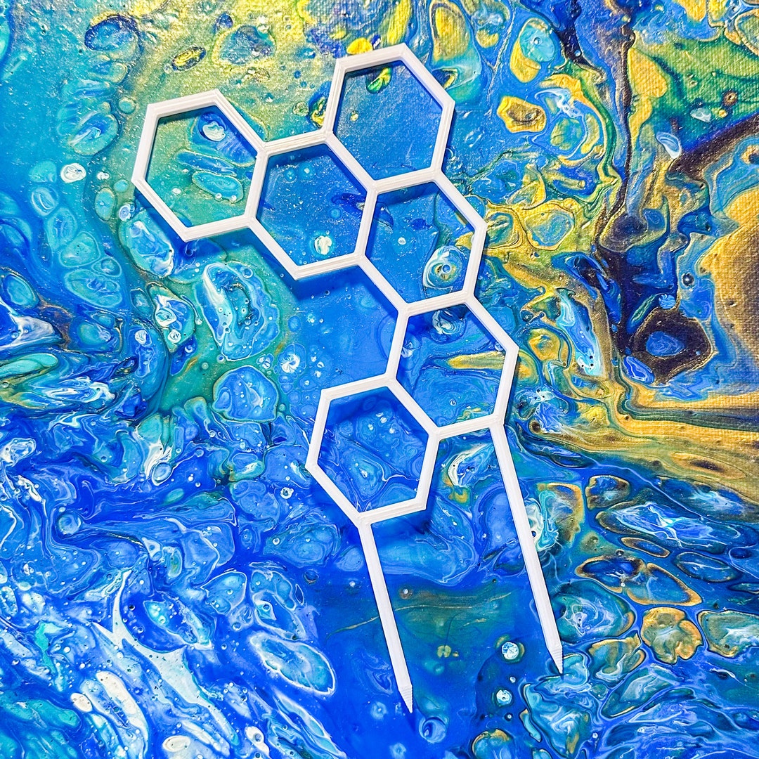 Hexagon Plant Trellis, 3D Printed Minimalist Deco, Suitable for Small ...