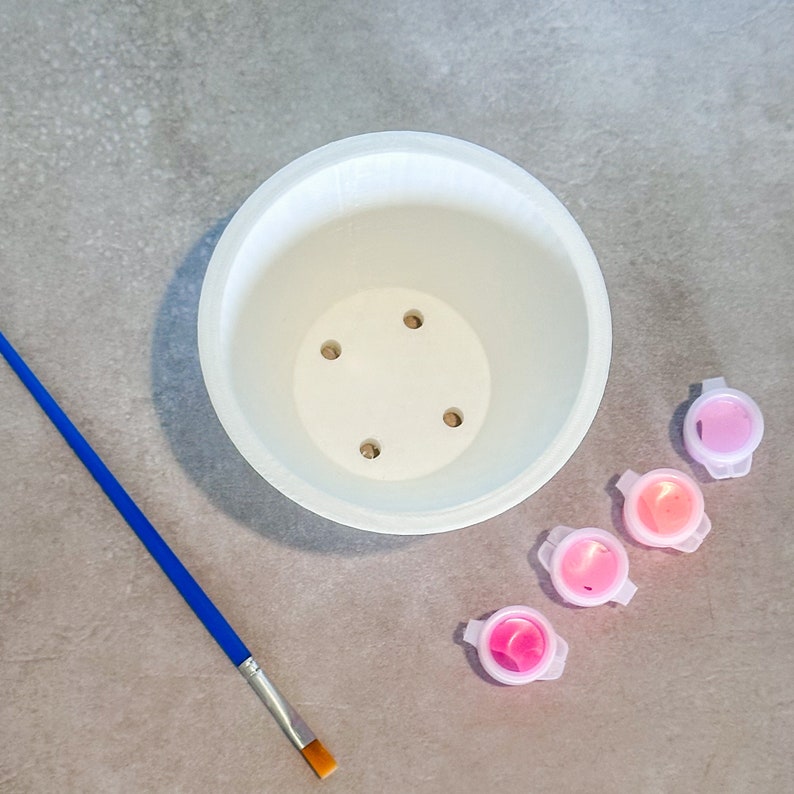 Plant Pot Painting Set, Paint Your Own Pot! Paints and Brush Included ...