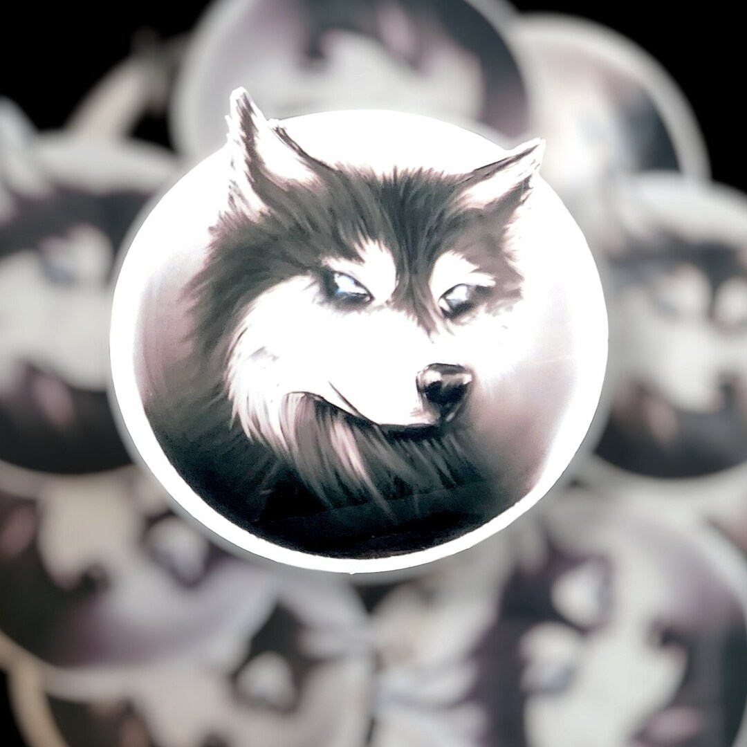 Wolf Dog Sticker - Etsy