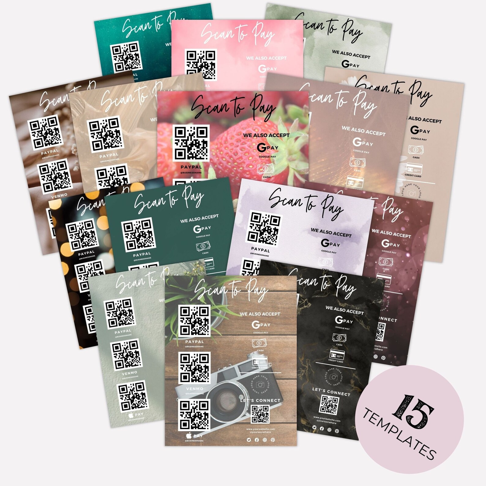 Scan to Pay Templates, QR Code Sign, Edit With Canva Template ...