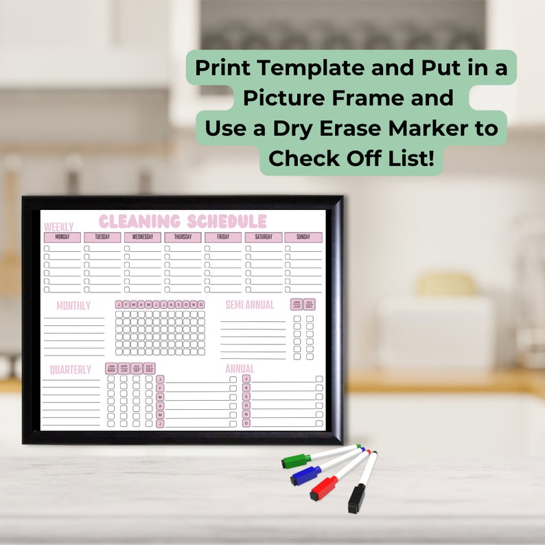 Cleaning Schedule, Chore Chart, Printable Schedule, Yearly Cleaning ...