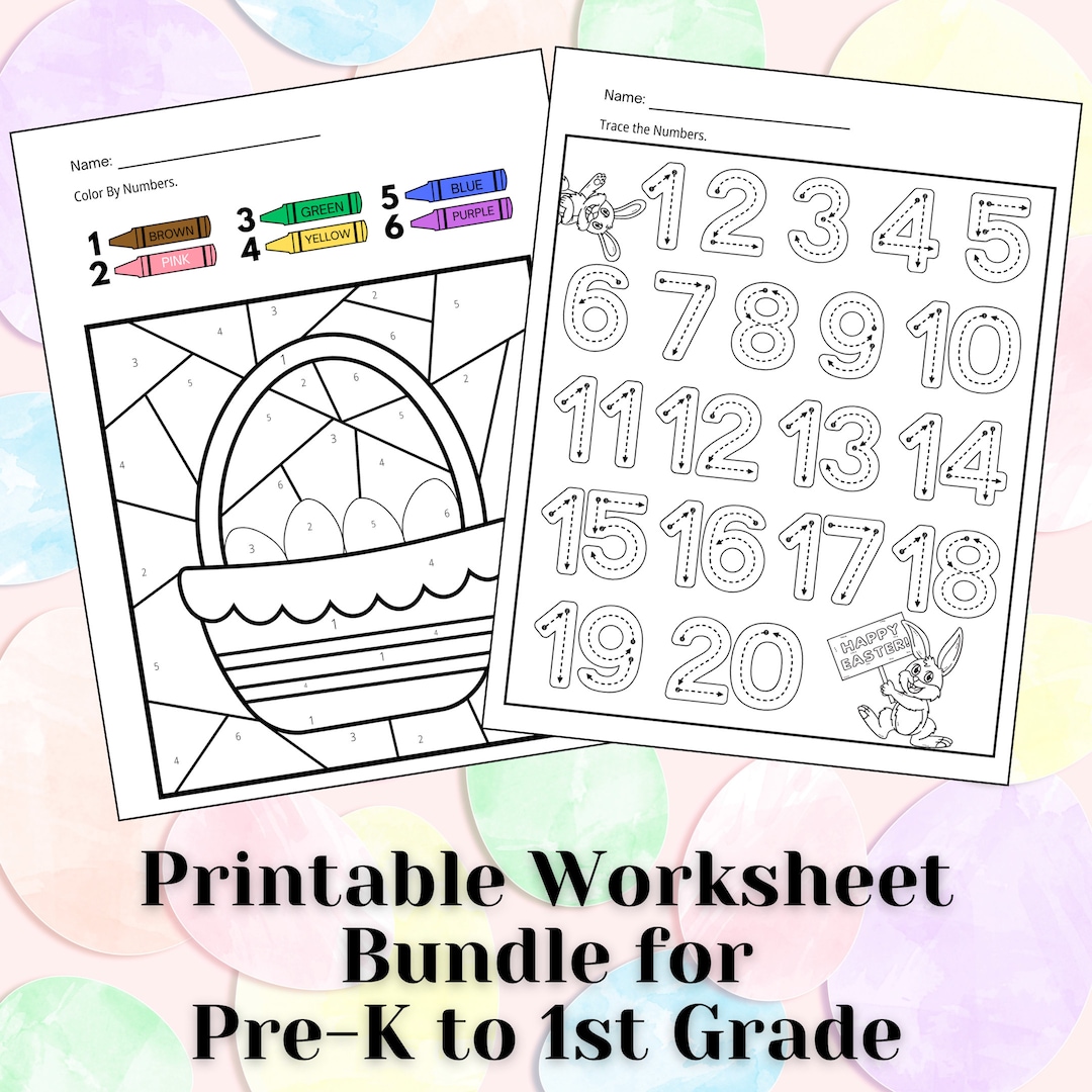 Easter Worksheet Bundle, Fun Worksheets for Prek to First Grade ...