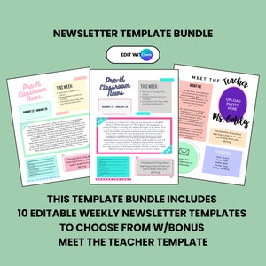 Weekly Newsletter Templates, Simple Newsletter Templates, Editable ...