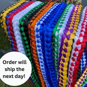 Customizable 64-inch Satin Ribbon Sash Lei for Graduation and ...