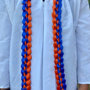 Customizable 64-inch Satin Ribbon Sash Lei for Graduation and ...