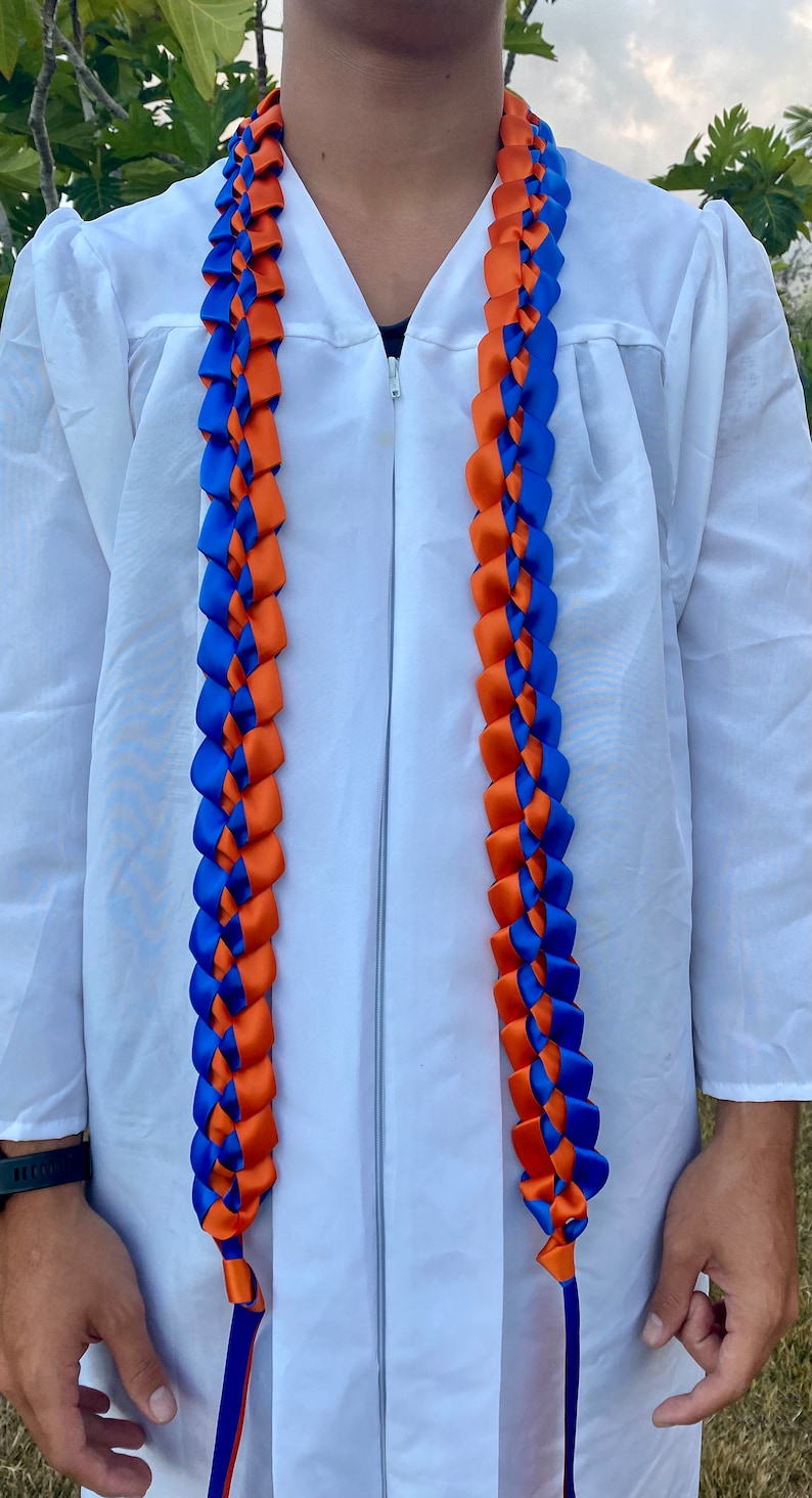 Customizable Satin Ribbon Graduation Lei: 64-inch Senior Lei - Etsy