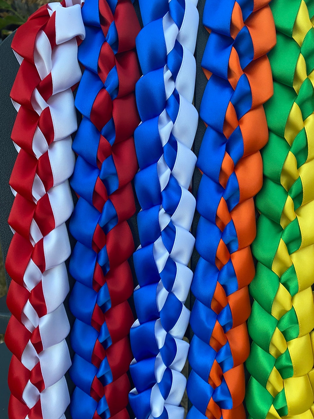 Customizable 64-inch Satin Ribbon Sash Lei for Graduation and ...