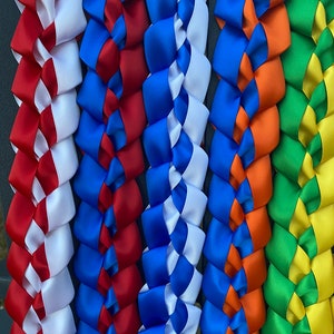 Customizable 64-inch Satin Ribbon Sash Lei for Graduation and ...