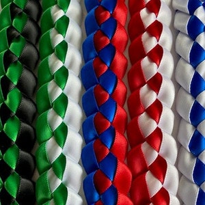 Hawaii 2 Color Satin Ribbon Lei, Graduation Lei, Senior Lei, Class of ...