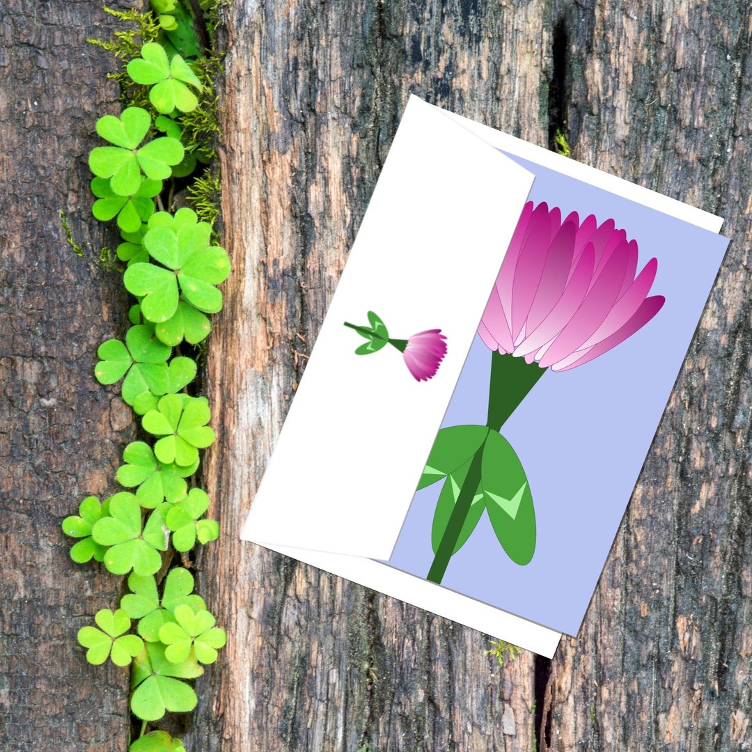 Red Clover Thank You Card | Printable Download | Includes Printable ...