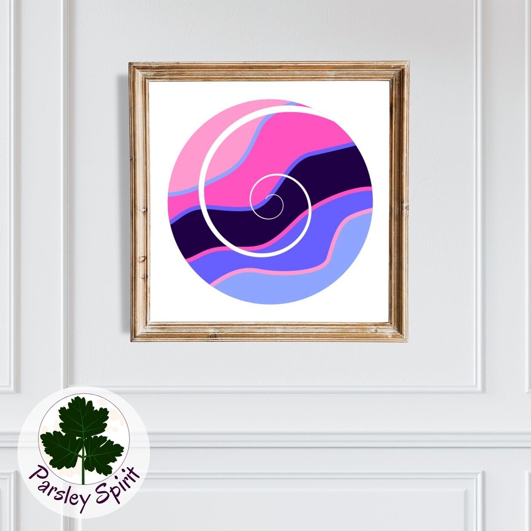 Omnisexual Flag Colors Abstract Digital Art Print, Subtle Omnisexual ...