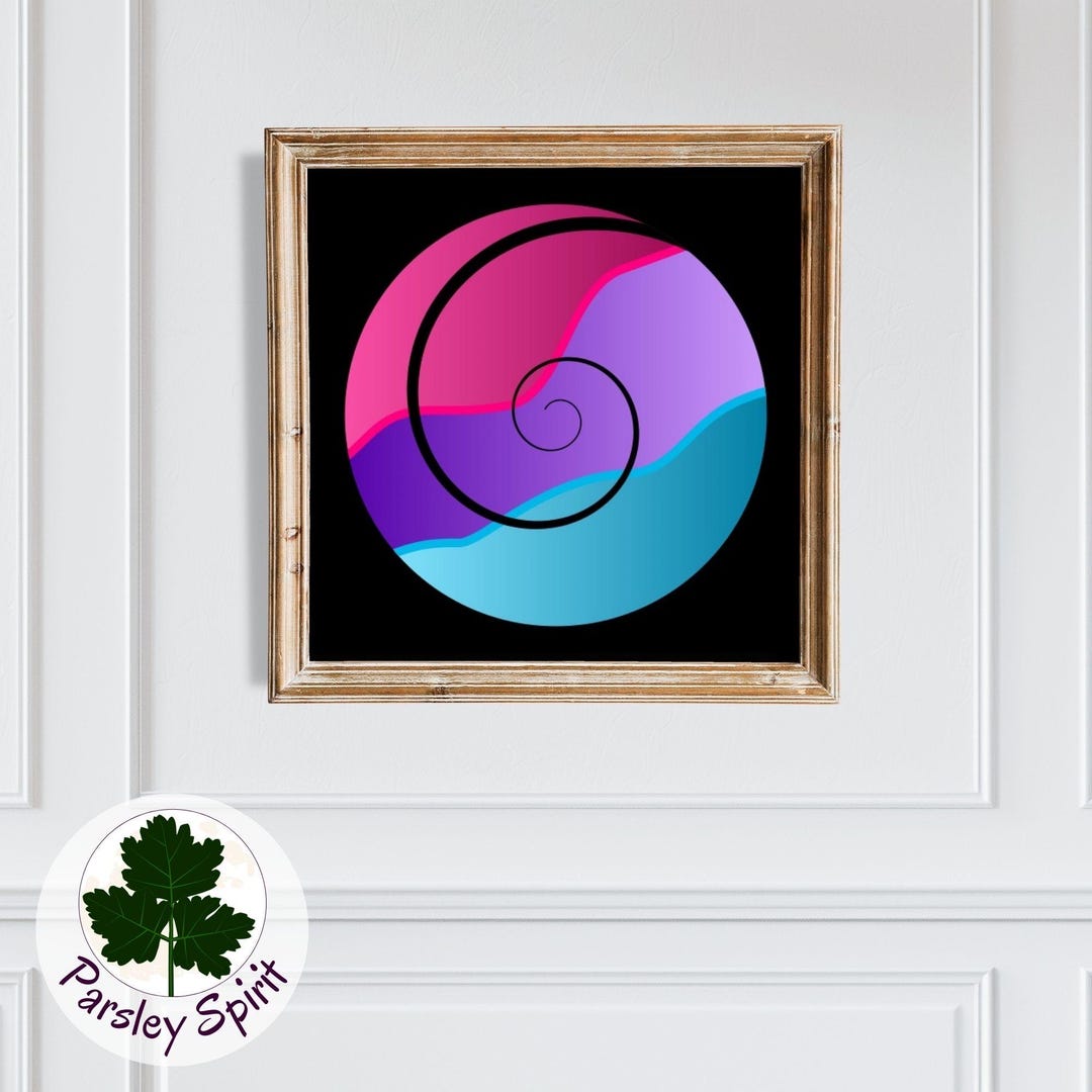 Androgyne Flag Colors Abstract Digital Art Print, Subtle Androgyne ...