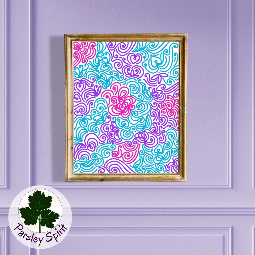 Androgyne Doodle Art Print: Subtle Flag Colors (PDF & JPG, 16”x20”) - Etsy
