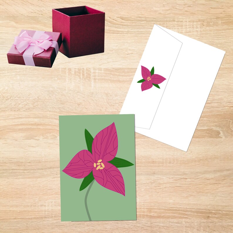 Trillium Thank You Card | Instant Download and Print | Includes ...