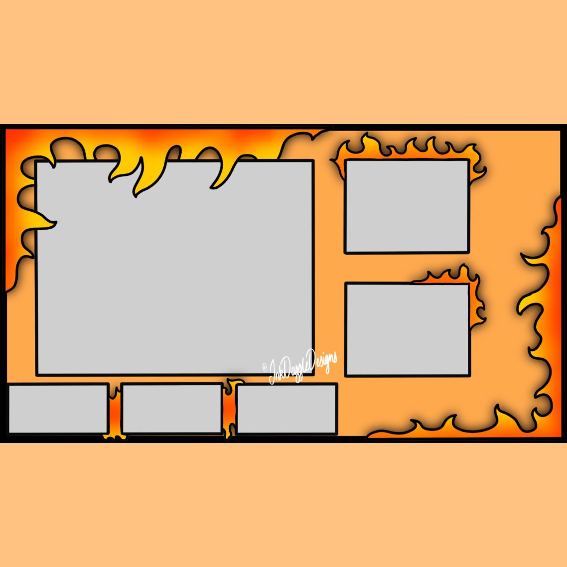 Flame Twitch Overlay w/ Face Cam - Etsy