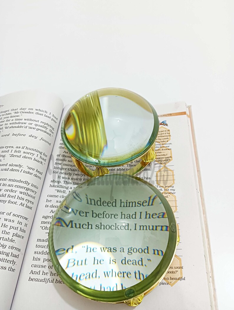 Antique Nautical Map Reading Magnifying Glass Desk Magnifier / Paper ...