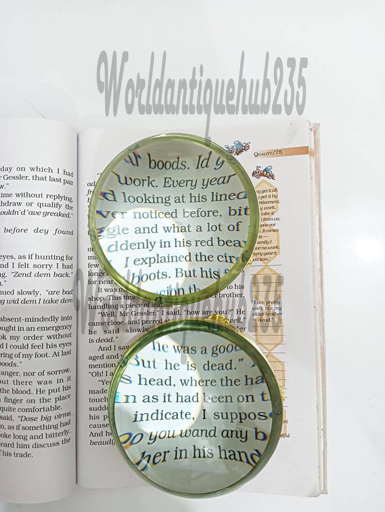 Antique Nautical Map Reading Magnifying Glass Desk Magnifier / Paper ...