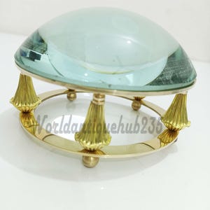 Antique Nautical Map Reading Magnifying Glass Desk Magnifier / Paper ...