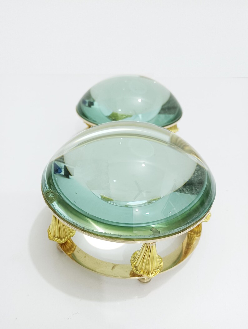 Antique Nautical Map Reading Magnifying Glass Desk Magnifier / Paper ...