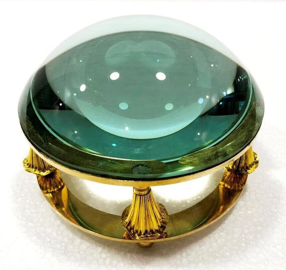 Antique Nautical Map Reading Magnifying Glass Desk Magnifier / Paper ...