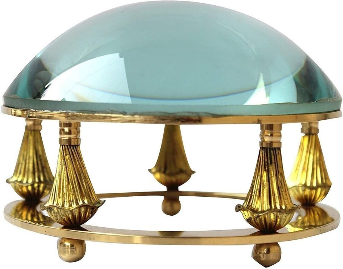 Antique Nautical Map Reading Magnifying Glass Desk Magnifier / Paper ...