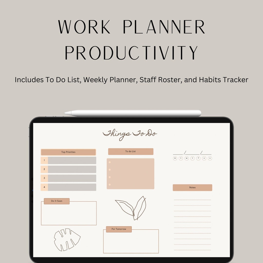 Ultimate Work Productivity Planner - Etsy