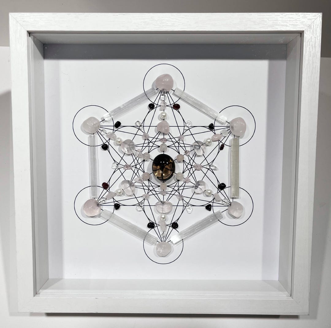 House Blessing Crystal Grid Wall Art: Madagascan Quartz, Obsidian - Etsy