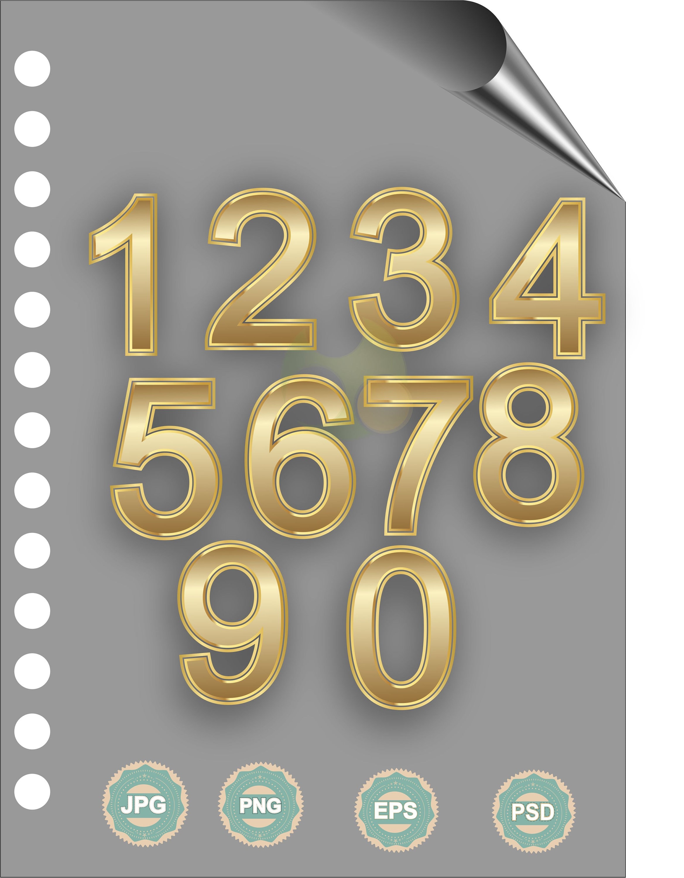 Gold Birthday Numbers,numbers for Date, Wedding Date Numbers,sports ...