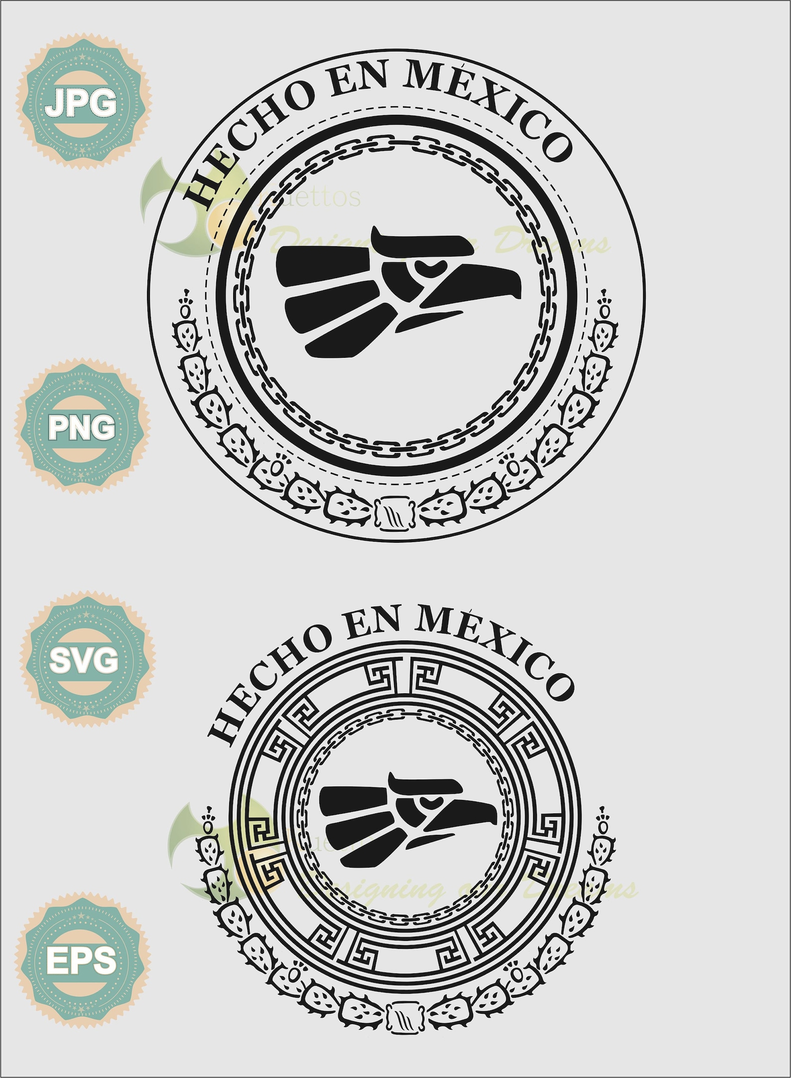 Made in Mexico 2 Logos , Hecho En Mexico Logo Svg Png Photoshop PNG ...