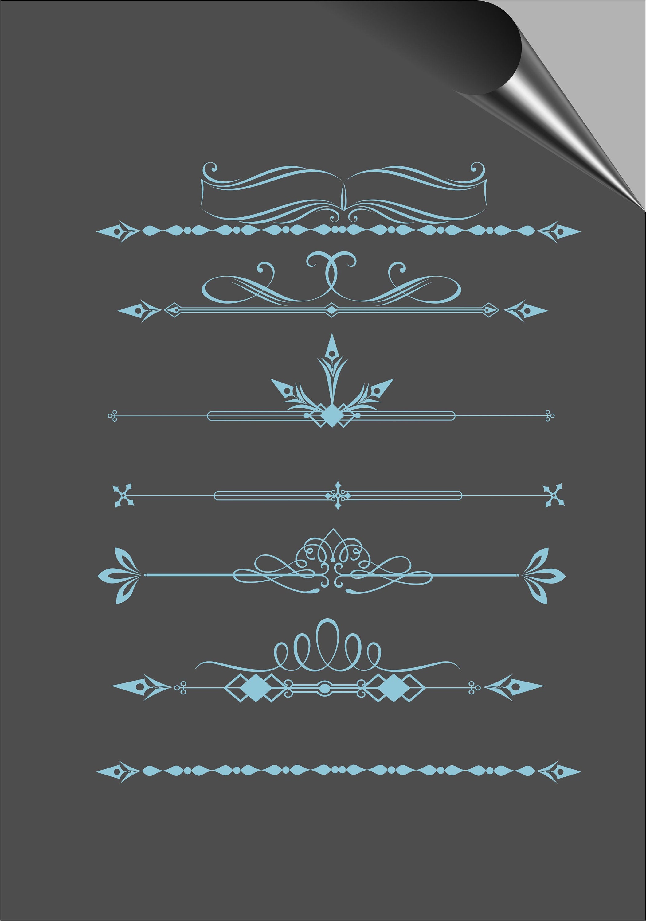 Ornamental Text Divider SVG, EPS PNG. Photoshop,file - High Resolution ...