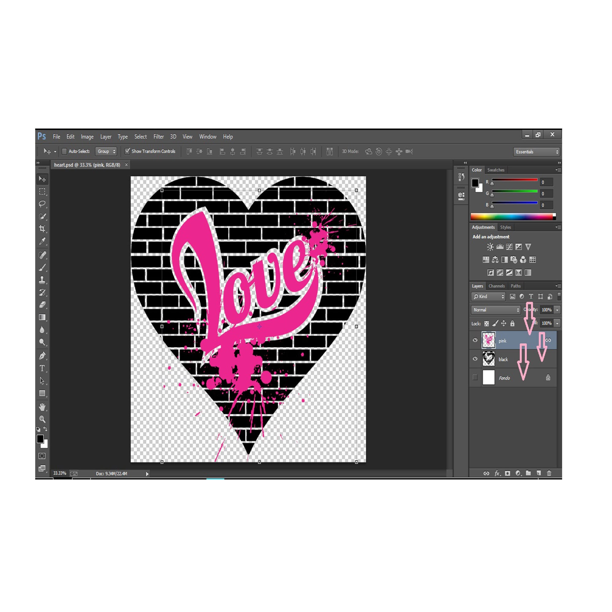 Heart Bricks Love Png Psd Eps Psd Photoshop PNG File - High Resolution ...