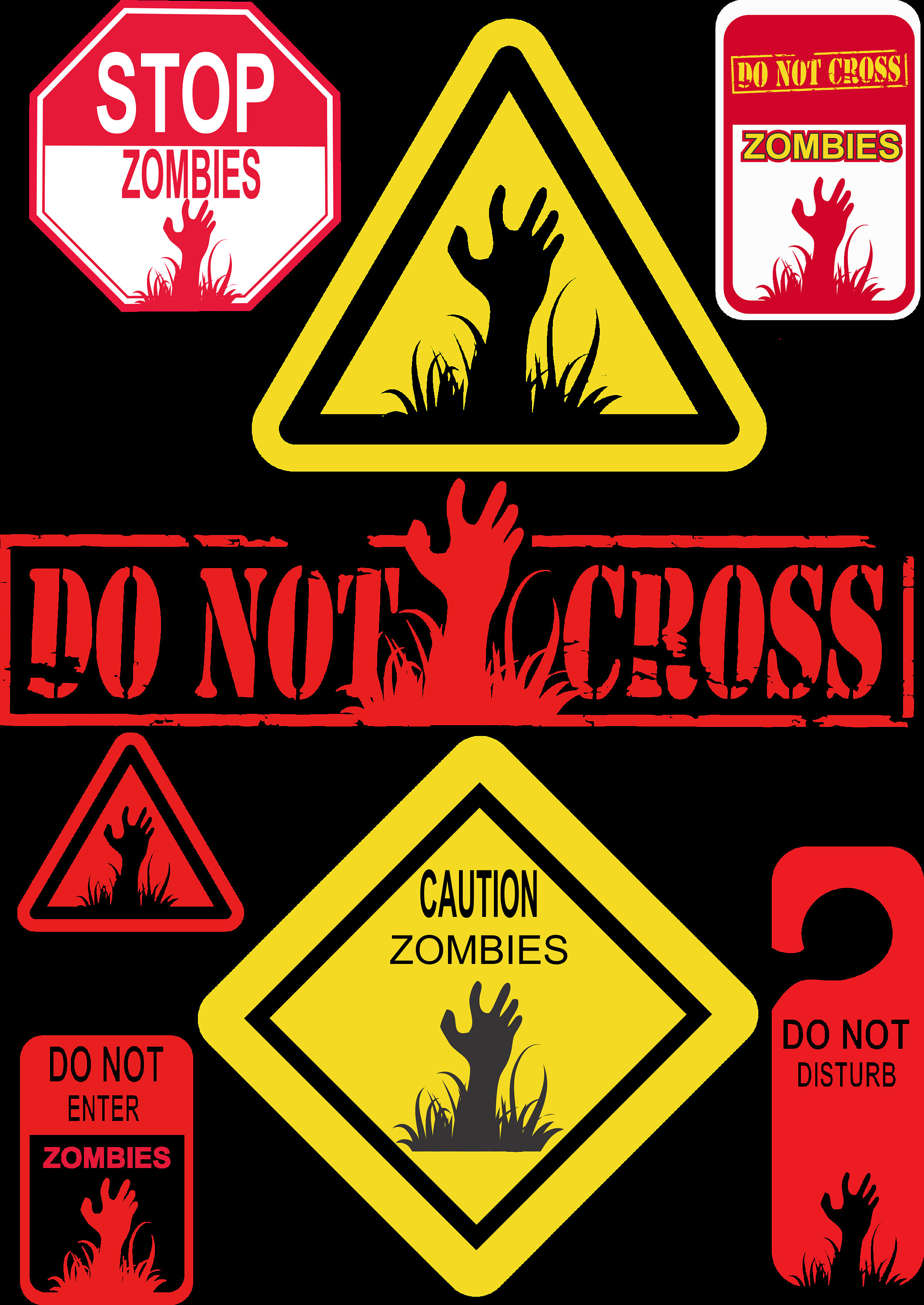 Zombie Set Png Svg Png Eps Photoshop File High Resolution Transparent ...