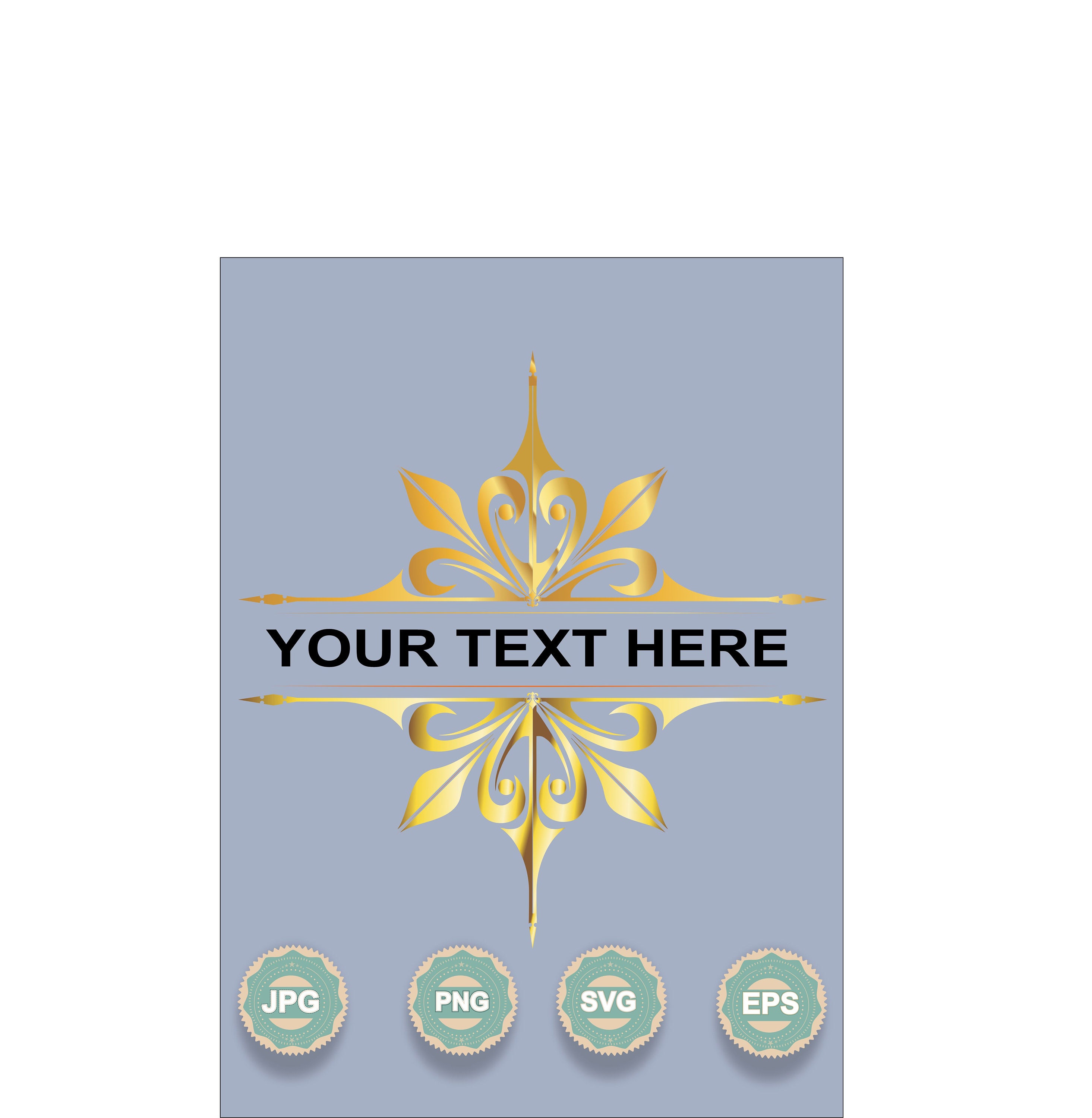 Text Dividers Clipart, Gold Divider Clipart, Vintage Photoshop PNG File ...