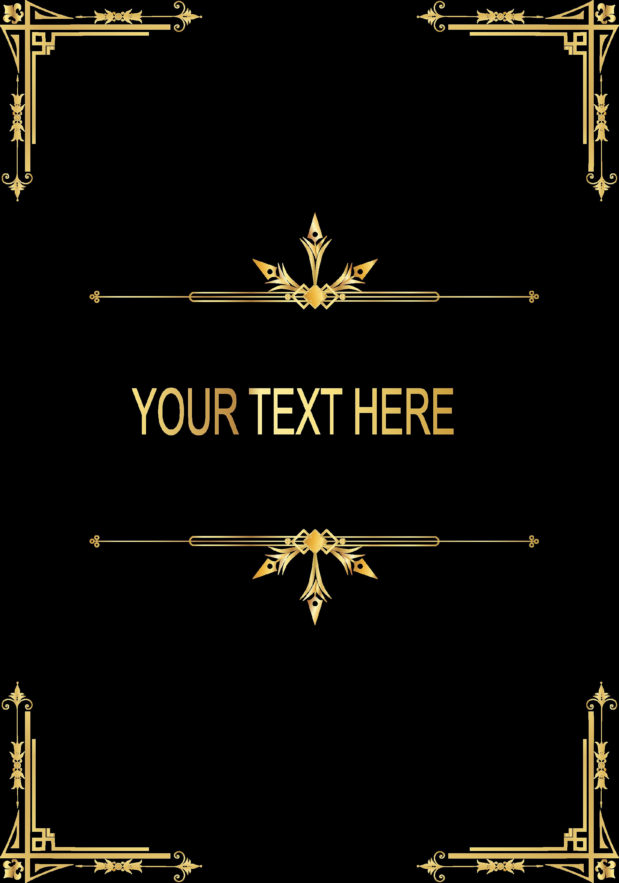 Set of Text Gold Dividers Svg Png Photoshop Gold Wedding Invitation - Etsy